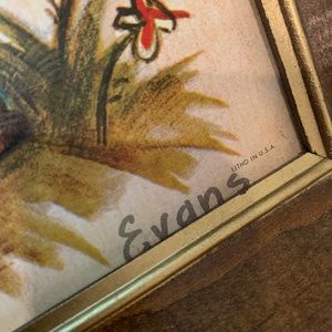 art by Evans | Wall Decor | Vintage Art By Evans Girl Kissing A Boy ...